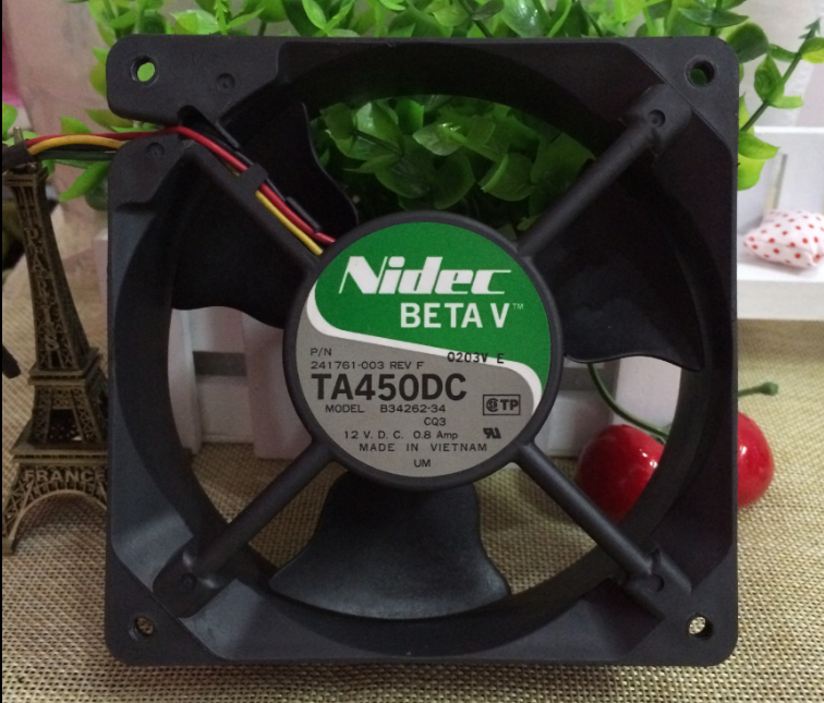 NIDEC TA450DC B34262-34 12V 0.8A 12038 12cm大风量散热风扇_虎窝淘