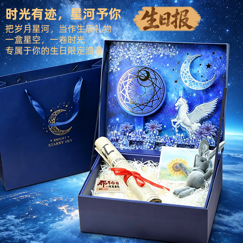 生日报纸时尚网红礼盒出生当天的原版老报纸更年轻更时尚