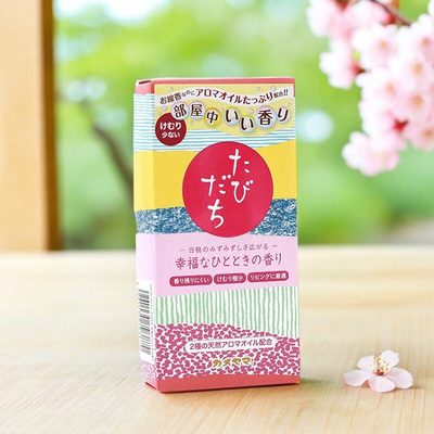 日本龟山幸福时光室内家用房间香薰线香熏香清新甜爽白桃雪梨香氛