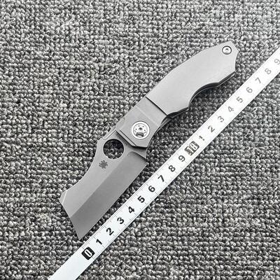 蜘蛛C260TIP钛合金Stovepipe轴承折刀户外野营狩猎战术防身EDC刀