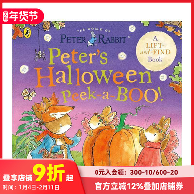 【预售】彼得兔：彼得的万圣节躲猫猫！ Peter Rabbit: Peter's Halloween Peek-a-BOO! 原版英文儿童绘本