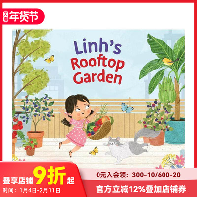 【预售】英文原版 Linh的屋顶花园 Linh's Rooftop Garden 植物探索