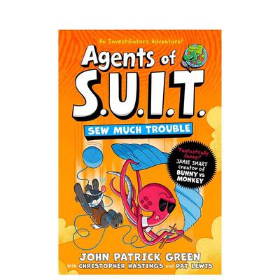 【预售】【调查员：西装特工】卷4：麻烦多多（平装） Investigators:Agents of S.U.I.T.: Sew Much Trouble 原版英文儿童漫画