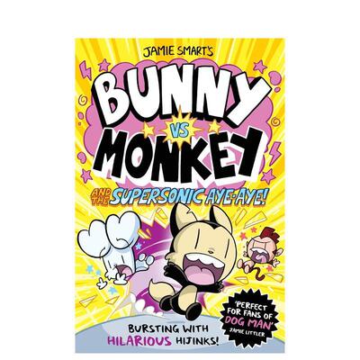 【预售】兔子大战猴子：超音速指猴 Bunny Vs Monkey the Supersonic Aye-aye 原版英文儿童漫画