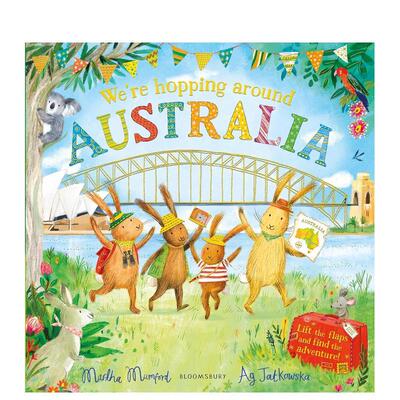 【预售】【兔子冒险记翻翻书】我们去澳大利亚玩 【The Bunny Adventures】We're Hopping Around Australia 原版英文儿童趣味