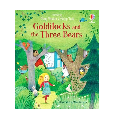 【现货】【洞洞书】金凤花和三只小熊Goldilocks and the Three Bears 0-3岁孩子睡前童话故事儿童绘本 英文原版 感官启发触碰书