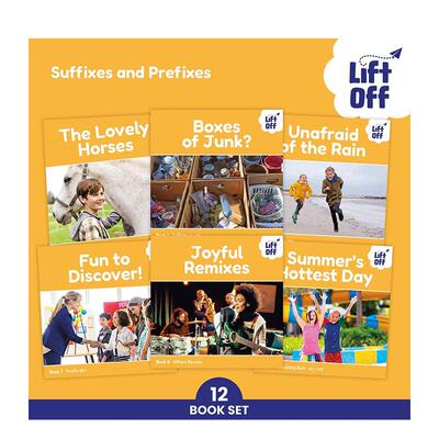 【预售】【自然拼读小飞侠】后缀与前缀（12册）7-11岁 Phonic Books Lift Off Readers原版英文儿童自然拼读