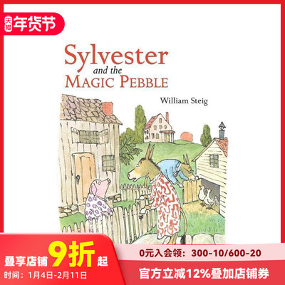 【预售】【凯迪克奖获奖插画师】驴小弟变石头 Sylvester and the Magic Pebble 原版英文儿童绘本
