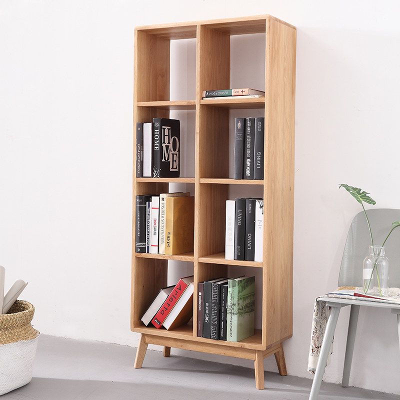 Buy The stock up5-20 days Nordic simple solid wood bookcase white oak ...