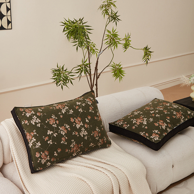 新中式复古可拆洗床头靠垫