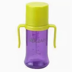 美国原产Weil Baby Tritan 一字口鸭嘴训练水杯266ml 9M+