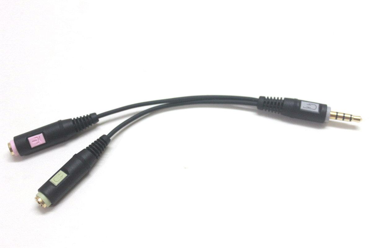 森海3.5一分二组合音频适配器PC游戏耳机适用PC Mac PS4 Xbox One