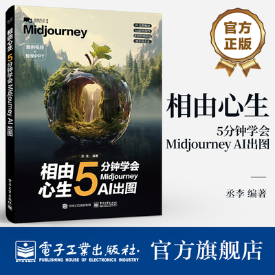 官方旗舰店 相由心生 5分钟学会Midjourney AI出图 丞李 ai绘图绘画教程 midjourney书籍 ai教程书籍 sd教程人工智能提示词书