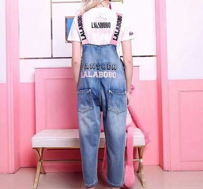 2022女款常规休闲背带裤九分裤