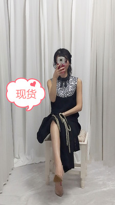 ALUONLINESHOP 意大利進口定制重磅高定系列全手工訂鑽禮服連衣裙