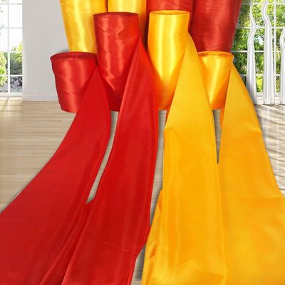 花球剪彩跳舞开业亮面大红布