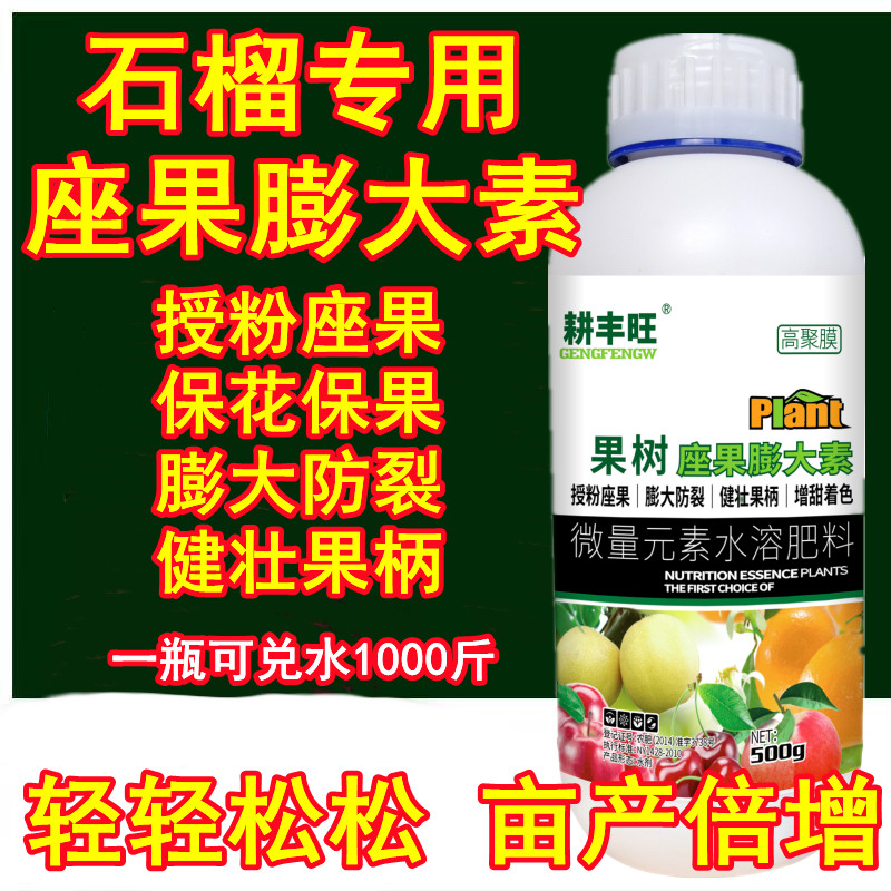 石榴专用座果药强效授粉膨大防裂防落素石榴保花保果石榴膨大增产