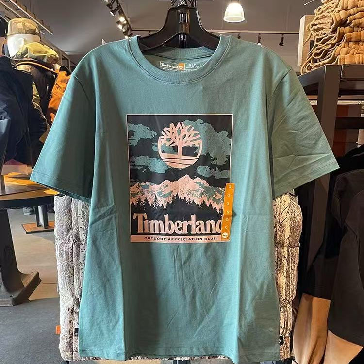 现货天伯伦TIMBERLAND添柏岚男士夏季休闲纯棉印花短袖圆领T恤衫