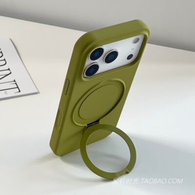 豆蔻绿360度旋转磁吸支点壳适用苹果17promax手机壳iphone16/15液态硅胶14高级感13带支架oppoFindx8防摔X8s+