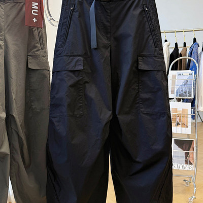 设计感定制限量高腰工装休闲裤女