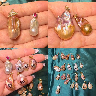 巴洛克吊坠女开口紫色吊坠