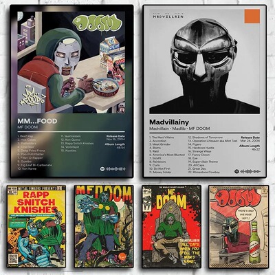 MF Doom Comic Album Art Poster Aesthetic Rapper Hip Hop Rock