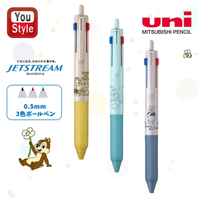 uni三菱迪士尼多功能3色中油笔