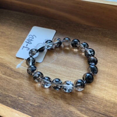 毛毛的翠/J 6423//玻璃体 黑闪灵 黑武士 手串//488