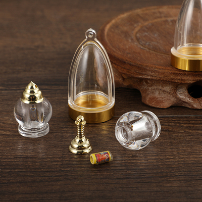 传统擦擦佛像盒吊坠透明