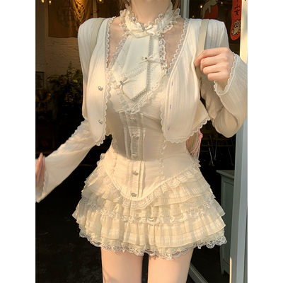 【瑞茜】美貌典藏 春夏甜美可爱风上衣半裙洛丽R8557-1Y