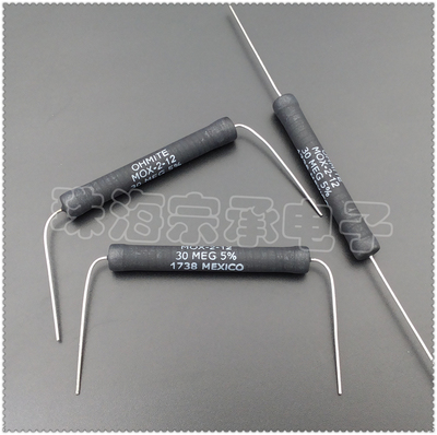 进口墨西哥 30M 5W OHMITE 20KV耐高压 厚膜电阻 MOX-2-12