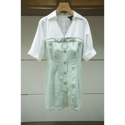 专柜正品春夏时尚清新N52D2903巨式水洗牛仔连衣裙2980元