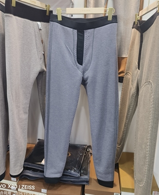 绒织王羊毛织片裤三层半保暖裤加长护膝护腰25811零感秒肤男裤