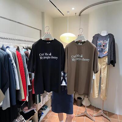 宽松秋季圆领加厚短袖T恤