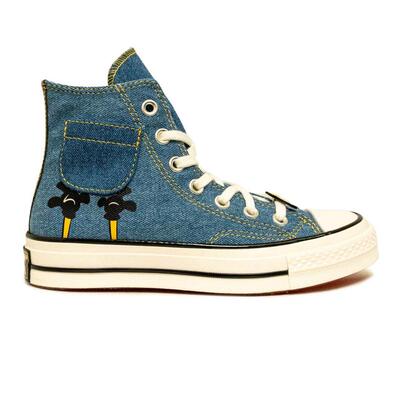 代购Converse x Minion Chuck 70板鞋高帮拼接日常穿搭休闲街头