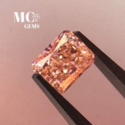 帕帕拉恰宝石裸石新品闪耀璀璨雷迪恩长方形未镶嵌设计师彩色宝石