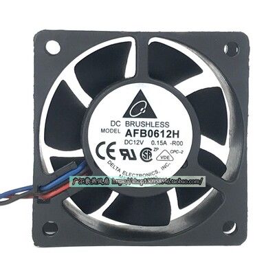 原装台达 6025 12V 0.15A AFB0612H-ROO 三线机箱 变频器报警风扇