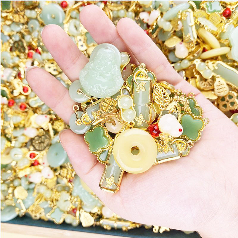 diy饰品配件挂件混装保色合金手链吊饰手工编织项链吊坠材料