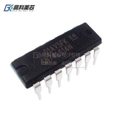 高科美芯云野IC集成电路SN74LS14N DIP14 反相器（一个）