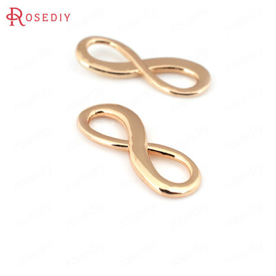 Diy饰品手工材料铜镀真金手链发饰头饰配无限符号连接配件31027