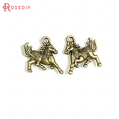 复古合金饰品配件17*16MM小马古青铜项链手链配件挂件吊坠(28430)