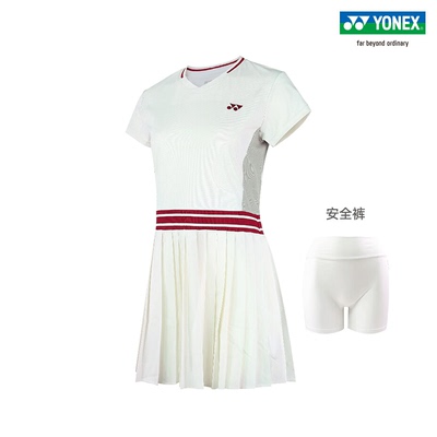 YONEX尤尼克斯羽毛球服运动连衣裙yy透气时尚运动球服2102126BCR