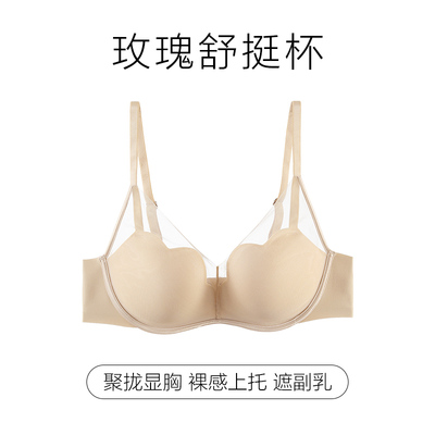 【明星同款 玫瑰杯】安莉芳小胸显大聚拢无钢圈文胸女内衣EBW0626