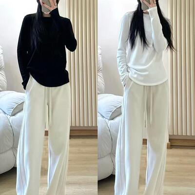 lululemon代购 Scuba Mid-Rise Wide-Leg Pant 休闲加绒阔腿裤