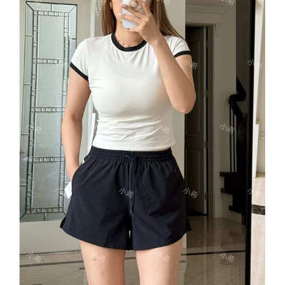 lululemon代购 Organic Cotton Ringer Baby Tee有机棉休闲短袖