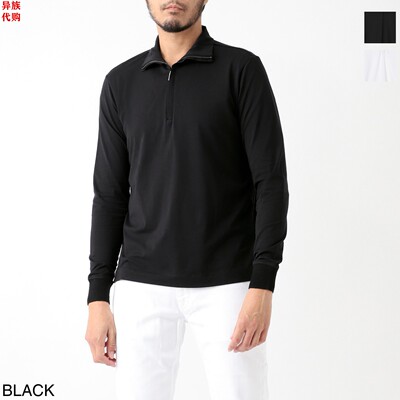 异族日本代购 意大利 CRUCIANI 2024秋男士全棉半拉链立领针织衫