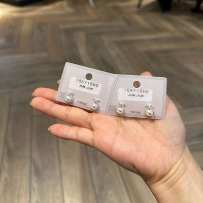 欧比雅比法式款珍珠耳钉S925银针复古通勤时尚百搭简约耳环16956