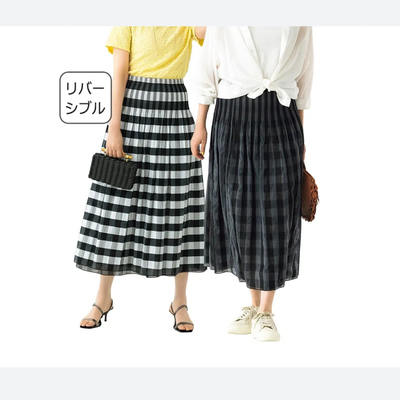 设计感松紧腰双面可穿半身裙伞裙