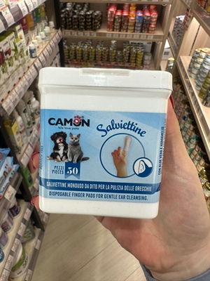 港购 意大利 Camon 清潔耳朵手指濕巾 50片