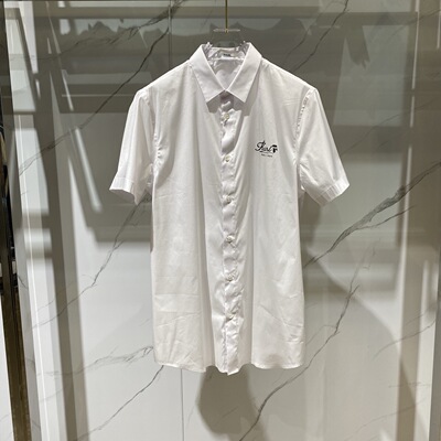 Karl Lagerfeld 春夏卡尔老佛爷logo字母印花男士短袖衬衫504032